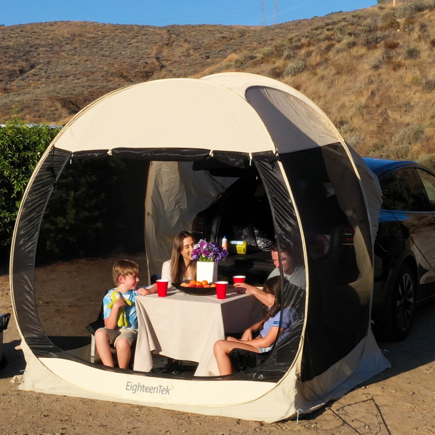 Buy 2-IN-1 Pop Up SUV Tent Instant Camping Screen Tent At Low-cost
