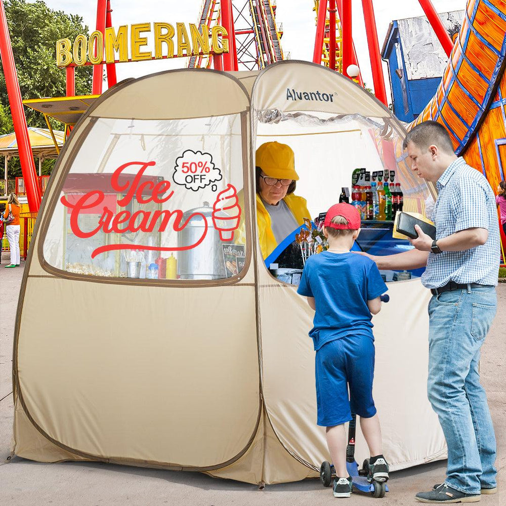 Alvantor Pop Up Vendor Booth Instant Concession Stand Portable Food Tr